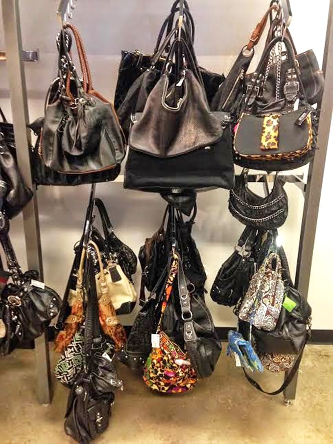 Handbag heaven where designer purses hang like fashion fruit, ripe for the picking at prices that won't trigger your credit card's fraud alert.