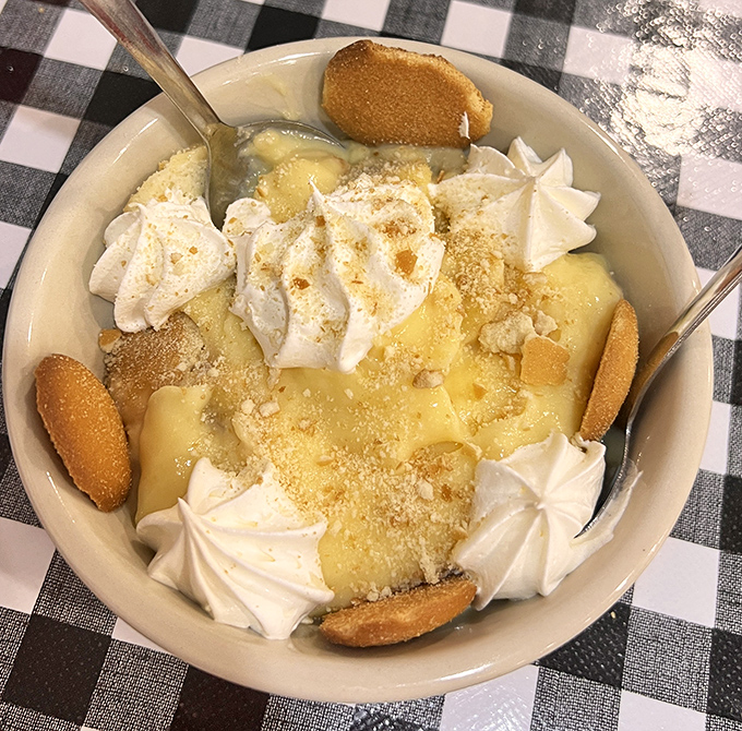 Banana pudding that doesn't just satisfy your sweet tooth&mdash;it throws a party for it. Those vanilla wafers aren't just garnish; they're essential supporting characters.