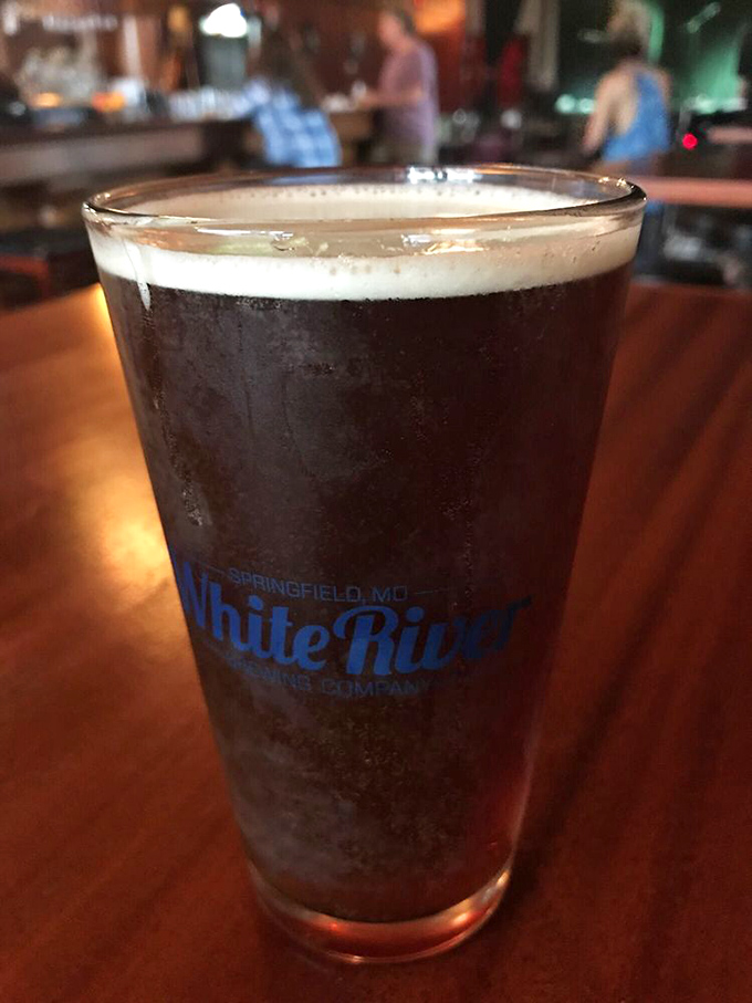 Cold beer served in frosted mugs because some traditions never go out of style, thankfully.