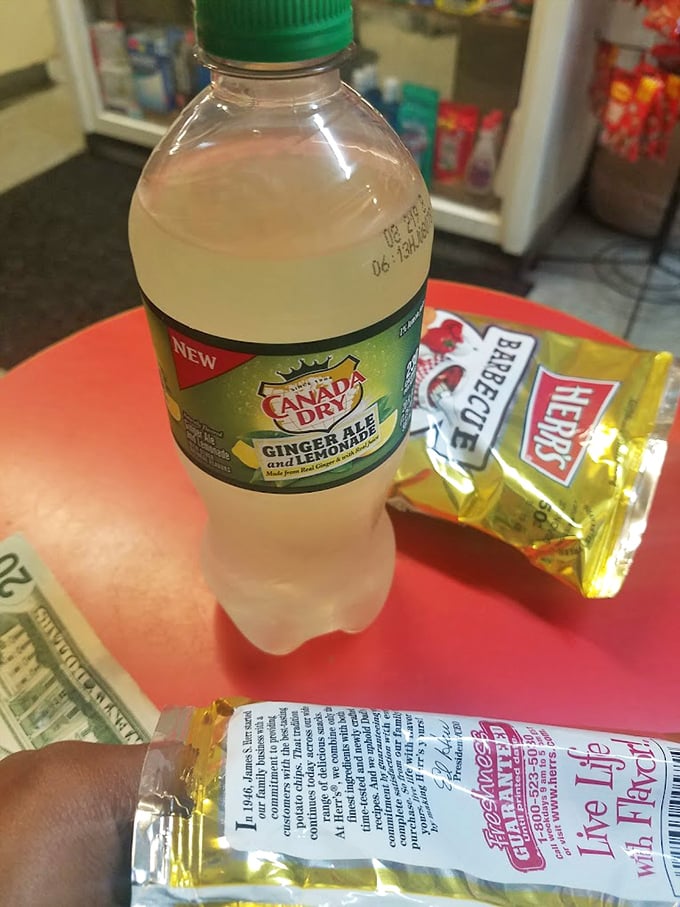 Even the beverage selection speaks volumes about local authenticity. Nothing pairs with a serious sandwich quite like ginger ale and a bag of chips.