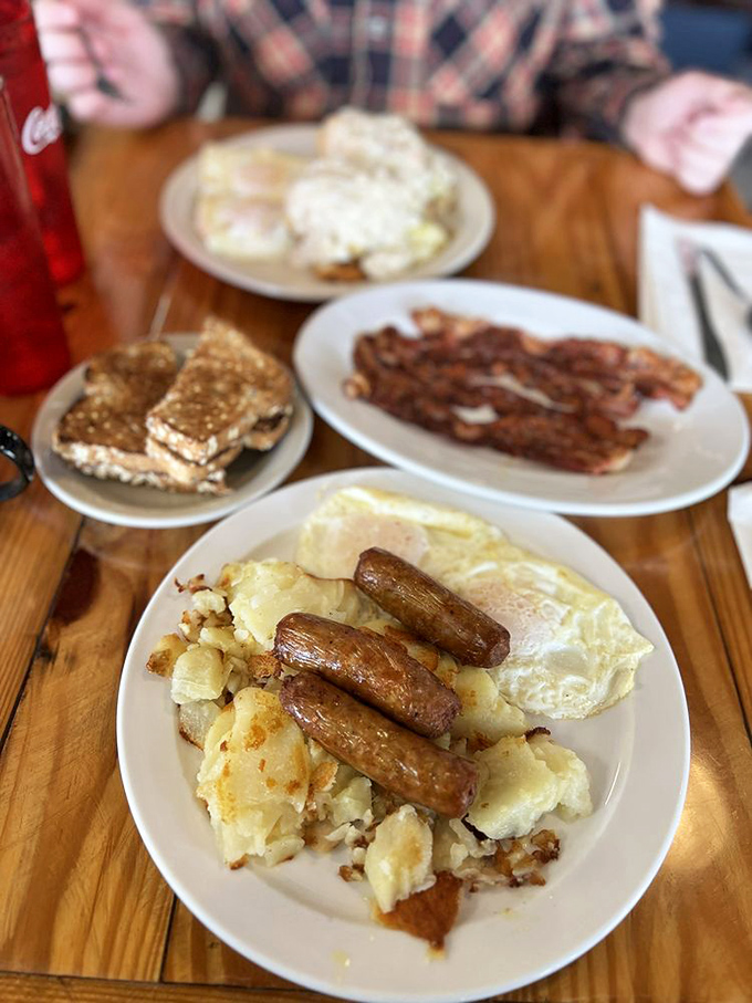 The breakfast spread that answers the eternal question: "Why limit yourself to just one morning delight when you can have the entire breakfast kingdom?"