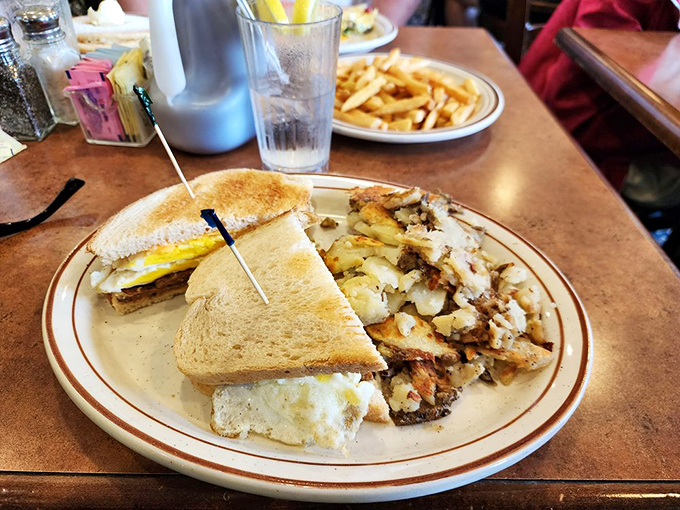 This breakfast sandwich and crispy hash browns combo isn't trying to reinvent the wheel – it's just perfecting it one satisfying bite at a time.