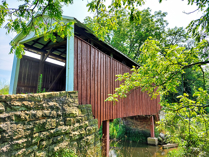 From this angle, you can almost hear the clip-clop of horses that once crossed here.