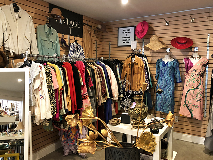 The vintage section: where fashion history comes alive and yesterday's statement pieces get a standing ovation for their encore performance.