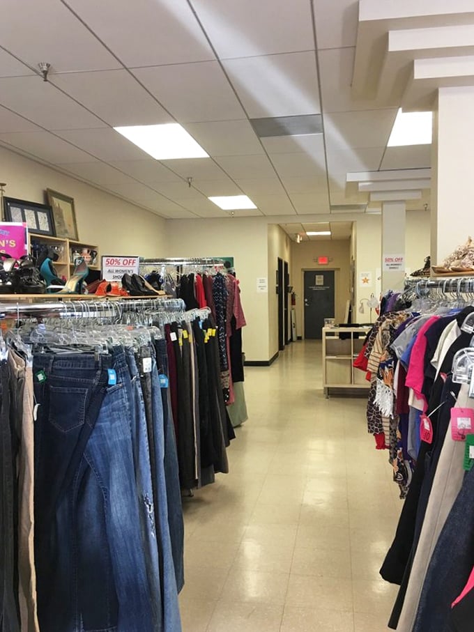 Denim democracy in action &ndash; jeans of all persuasions hanging together in harmony. The perfect pair is hiding here, waiting for someone to give them new life.