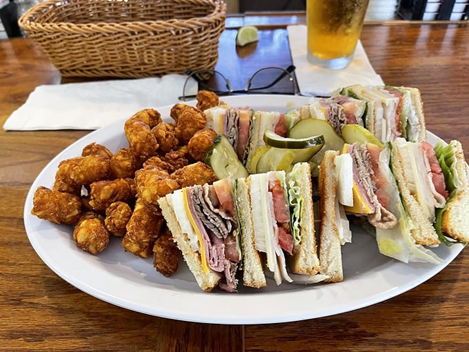 The club sandwich&mdash;architecture you can eat, with layers so perfectly balanced they could teach a master class in sandwich engineering.