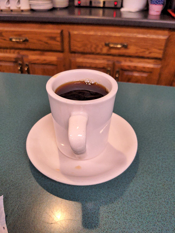 Simple coffee served right, because sometimes the best things come in classic white cups.