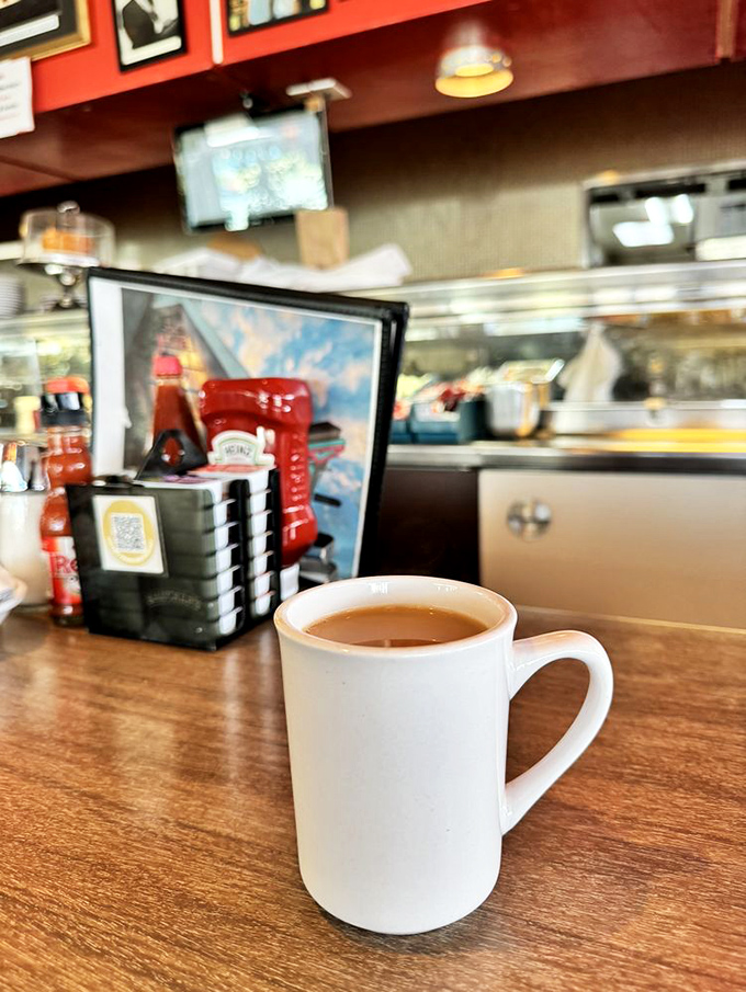 That simple white mug holds liquid ambition&mdash;diner coffee that's been fueling Los Angeles dreams and deadlines since before Instagram was born.