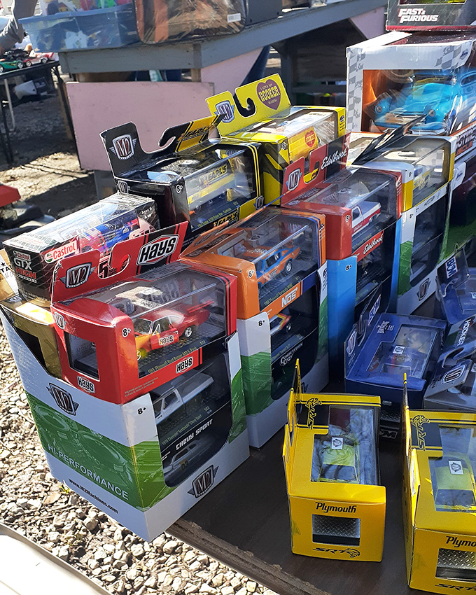 Miniature automotive dreams in pristine packaging&mdash;where collectors debate the merits of keeping them boxed versus the joy of freeing them for display.