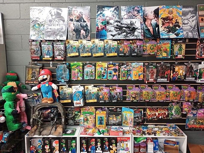 Childhood memories, still in their original packaging. These action figures have patiently waited decades for someone to finally set them free.