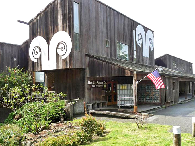 The Sea Ranch post office, where "rustic chic" was perfected long before it became an Instagram aesthetic. Even errands feel special here.