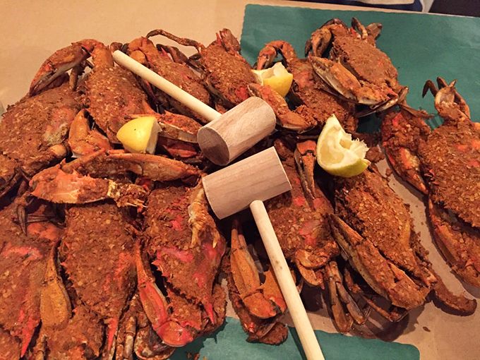 The traditional Maryland crab feast&mdash;where getting messy is not just expected, it's practically mandatory. Grab your mallet and dig in!
