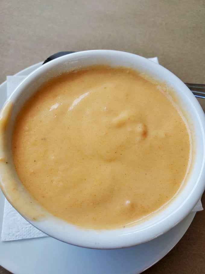 This lobster bisque isn't just soup&mdash;it's liquid velvet with seafood essence, the kind that makes you contemplate drinking from the bowl.