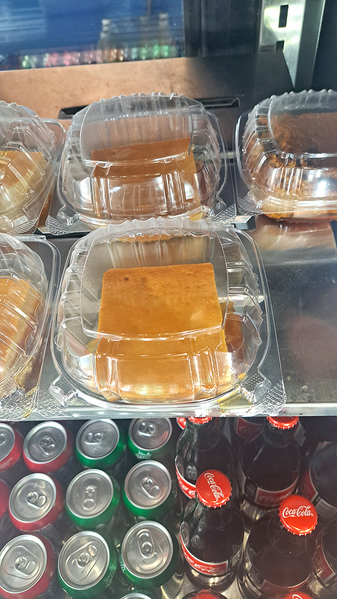 The namesake dessert waiting patiently in its case. Like finding the actual treasure chest after following the culinary map.