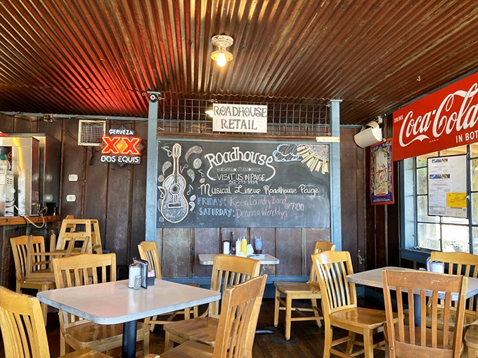 The dining area combines rustic charm with modern comfort, creating the perfect backdrop for memorable meals together.