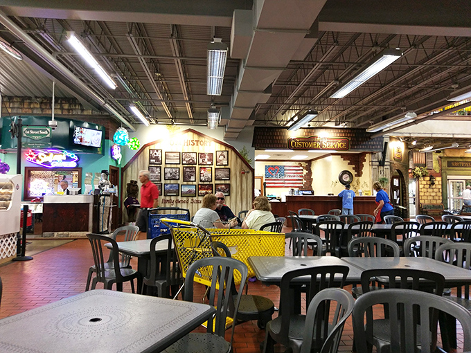 This dining area isn't just a place to rest&mdash;it's command central for people-watching and plotting your next marketplace move.