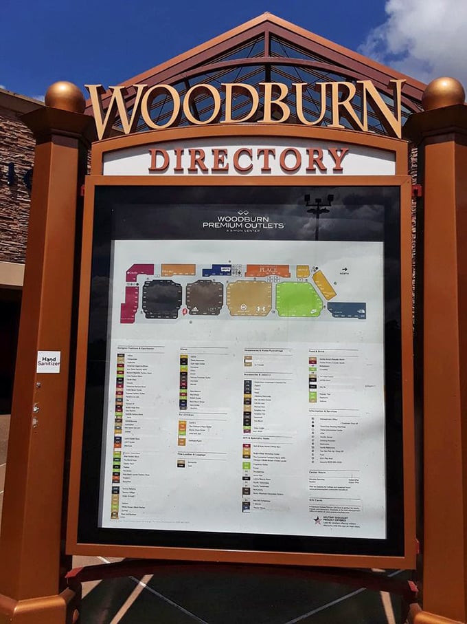 The directory map: where shopping strategies are born and relationships are tested when someone says, "Let's split up and meet back here in an hour."