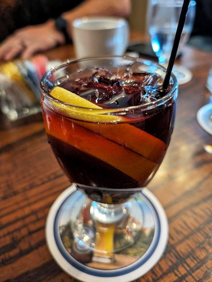 This isn't just any sangria&mdash;it's a ruby-red German vacation in a glass, complete with fruit and enough flavor to transport you to a Bavarian wine festival.