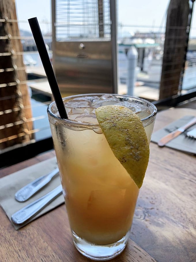 When your drink comes with a view like this, even water would taste spectacular. But this cocktail? Pure California in a glass.