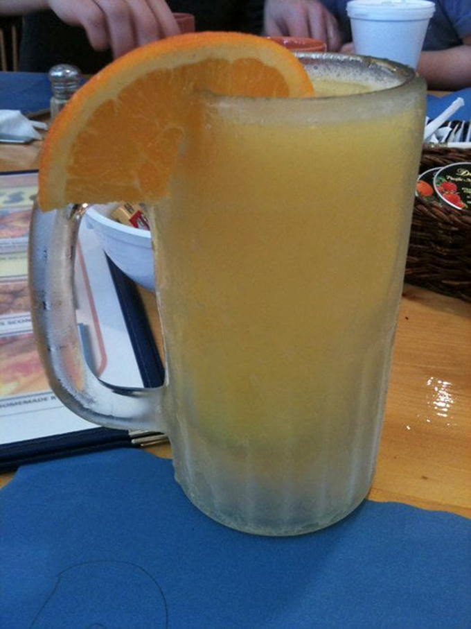 Florida sunshine in a glass &ndash; this orange juice looks fresh-squeezed by someone who actually cares about your vitamin C intake.