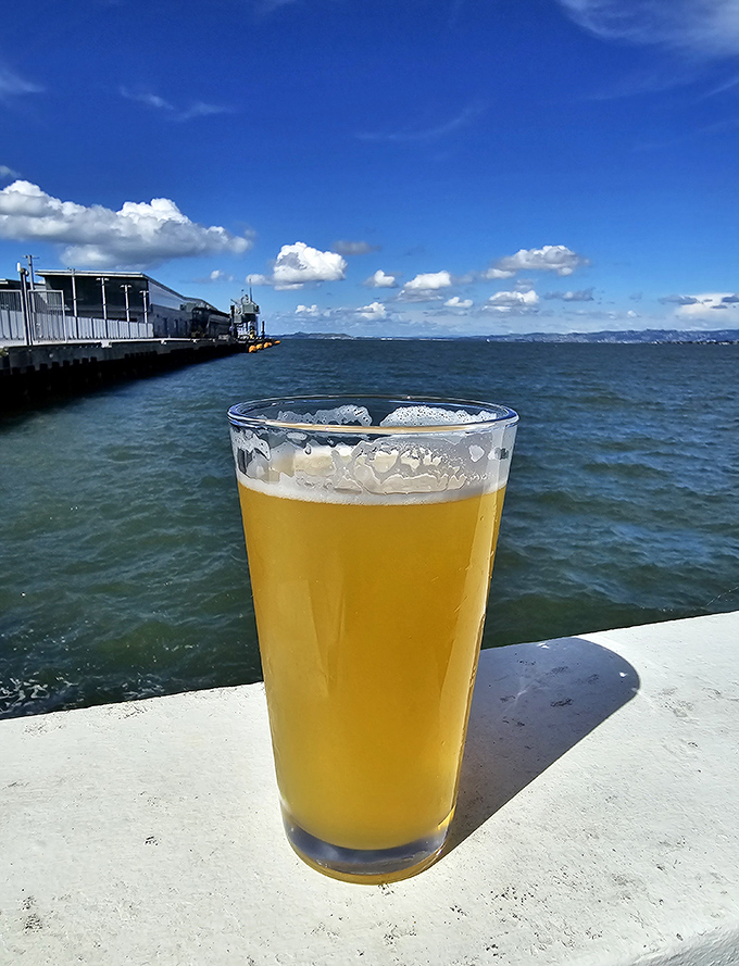 A golden beer catching sunlight with the San Francisco Bay as backdrop&mdash;some moments are so perfect they make you question why you'd live anywhere else.