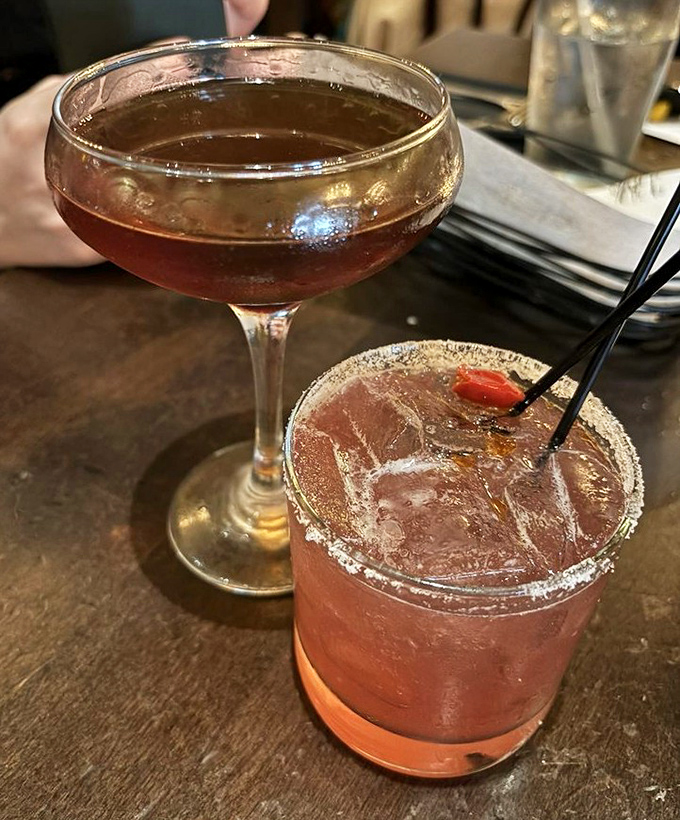 Cocktails that make you reconsider your usual wine order. That rim isn't just salt&mdash;it's the gateway to your next favorite drink.