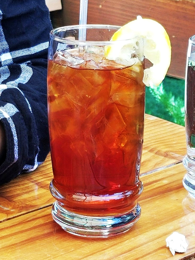 Iced tea with lemon &ndash; the perfect mountain refreshment after a morning hike or just because it's Tuesday.