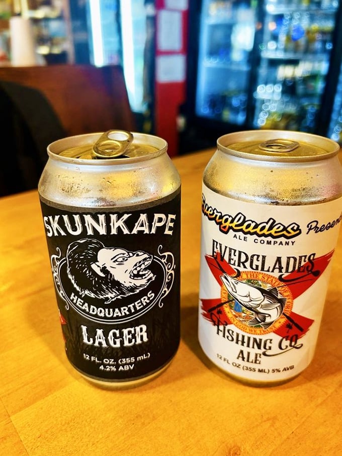 When your beer cans tell better Florida stories than most tour guides, you know you've found a place worth lingering over that second round.