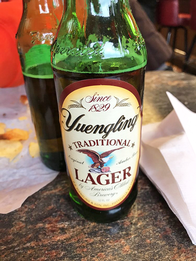 A cold Yuengling to wash down your Maid-Rite&mdash;because sometimes the perfect beer pairing isn't craft or artisanal, just refreshingly straightforward.
