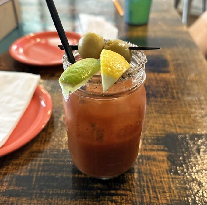 This isn't just a Bloody Mary&mdash;it's a garden in a glass with enough garnishes to count as a small meal. Sunday brunch's best friend.
