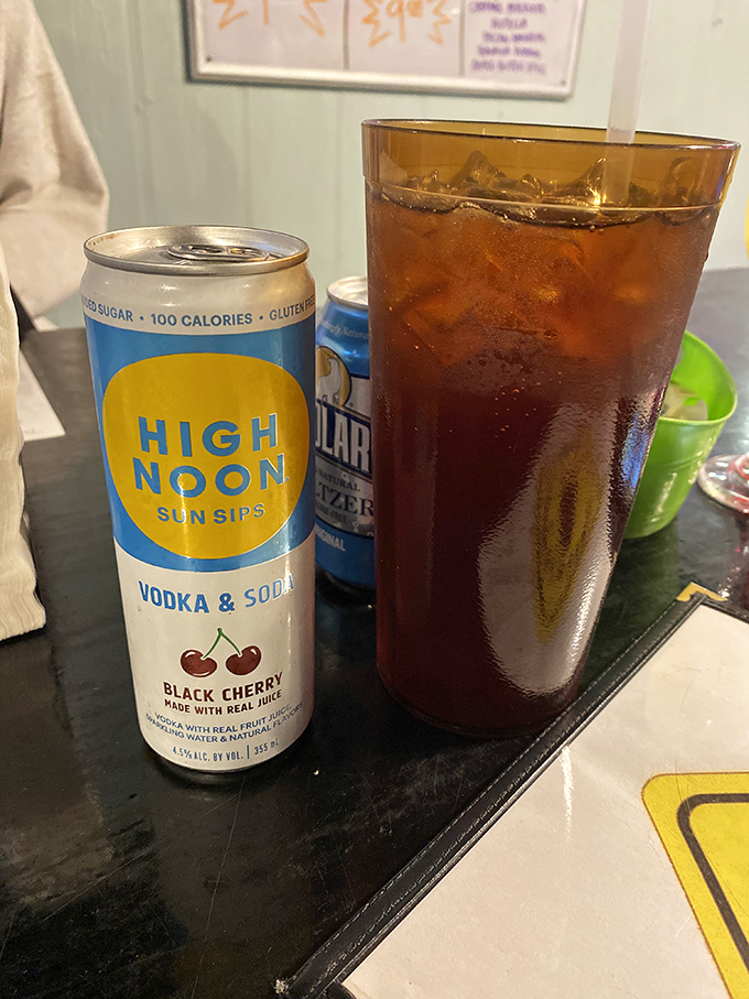 Even the beverages here understand that presentation matters &ndash; refreshment served with a touch of diner style.