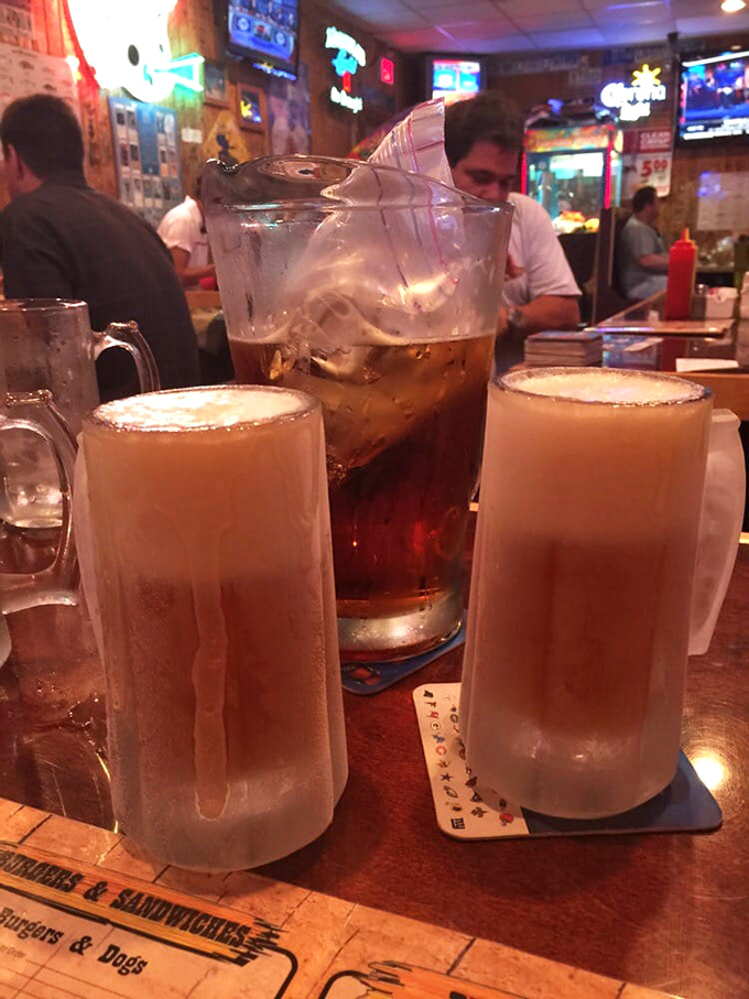 Frosty mugs and pitchers of beer&mdash;the universal language of "relax, you've found your people" in neighborhood pubs everywhere.