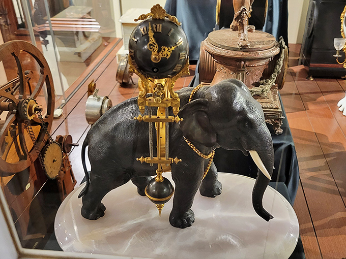 The elephant in the room is actually a clock! This whimsical timepiece proves that even in the 19th century, designers had a sense of humor.
