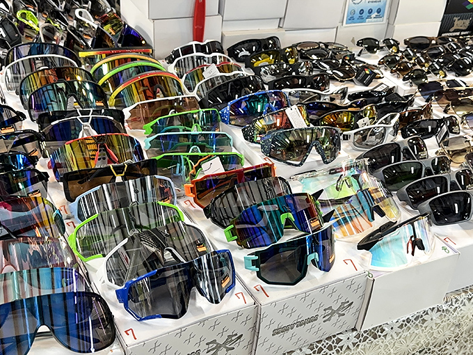 Sunglasses as far as the eye can see&mdash;which is pretty far when you've got the right pair protecting your peepers from Wisconsin's occasional sunshine.