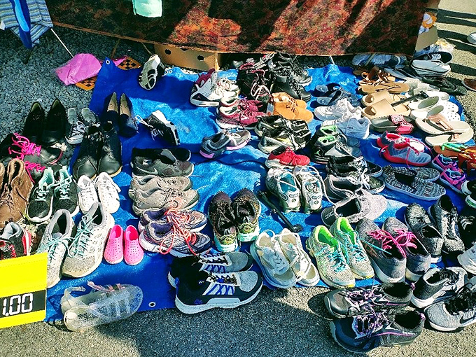 The footwear graveyard or shoe heaven? One shopper's castoffs become another's "I can't believe I found these in my size!"