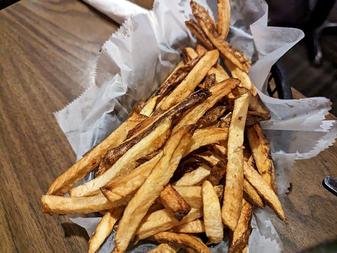 These aren't your average fries&mdash;they're hand-cut potato treasures with crispy exteriors and fluffy insides. The perfect sidekick to any sandwich adventure.