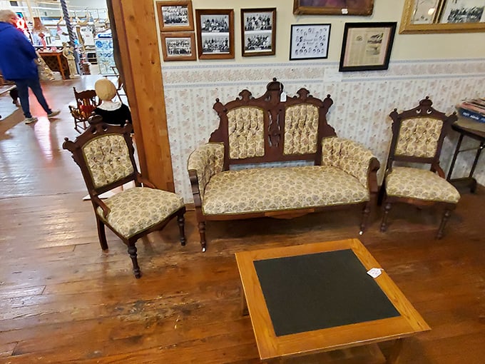 This elegant parlor set isn't just furniture&mdash;it's a portal to an era when conversation was an art form and phones stayed on walls.