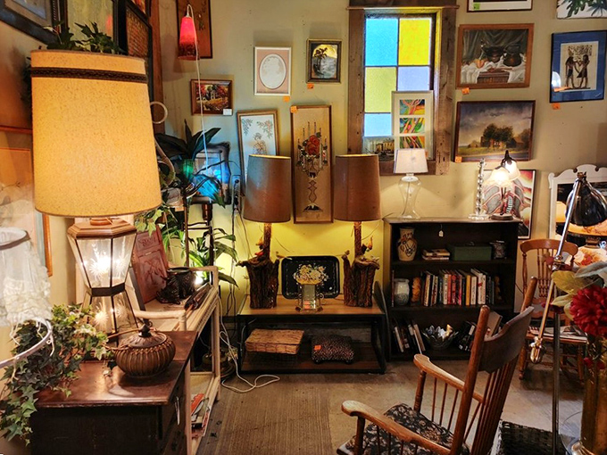 A cozy vignette that feels like the living room set of a Wes Anderson film – just add quirky characters and deadpan dialogue.