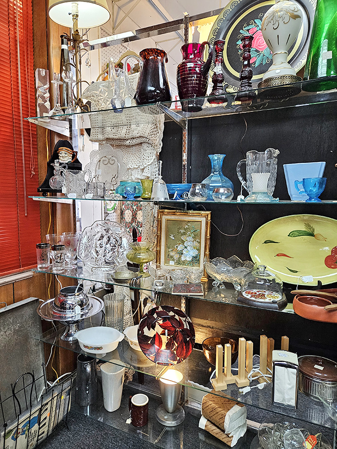 This glass collection would make your grandmother swoon and your interior designer friend secretly take notes.