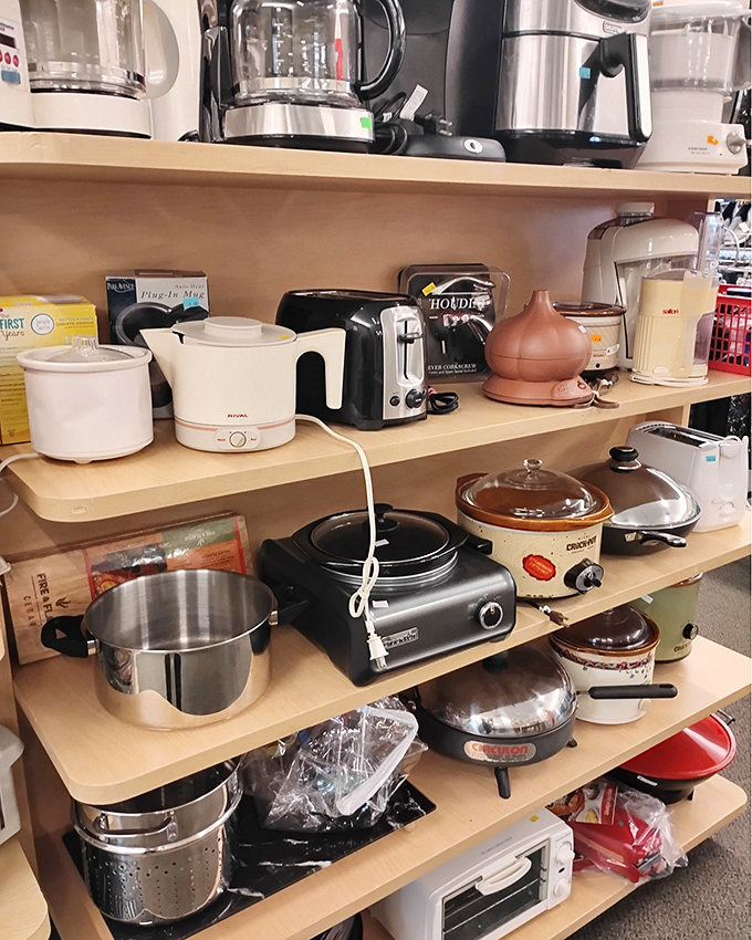 Kitchen appliances with previous lives &ndash; some showing character, others barely used &ndash; all waiting for a second chance to make your morning coffee.