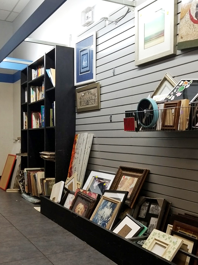 The art and frame section&mdash;where someone's "what was I thinking?" becomes your living room's conversation piece.