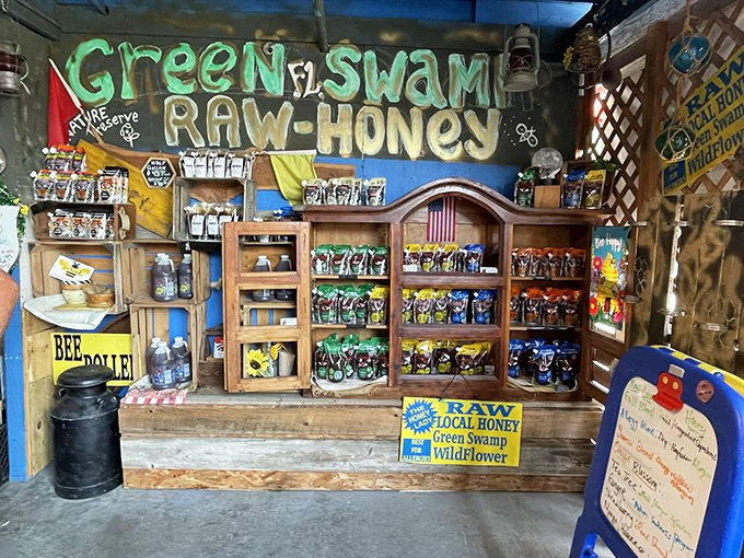Green Swamp Raw Honey displays nature's liquid gold, where bees have done all the hard work for your breakfast table.