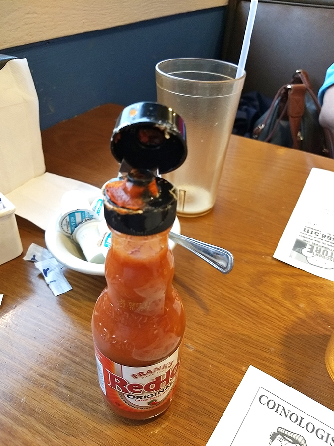 Frank's RedHot sauce&mdash;the condiment equivalent of that reliable friend who always shows up when needed. A classic American flavor enhancer. 