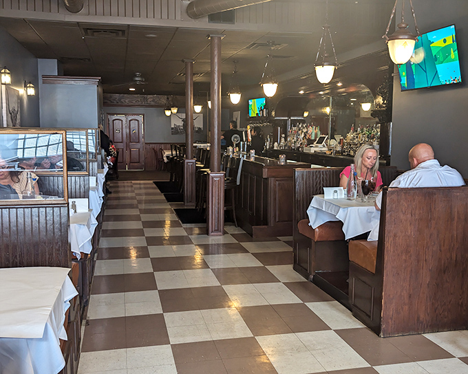 The dining room strikes that perfect balance &ndash; elegant enough for anniversary dinners, comfortable enough that you won't feel underdressed in jeans.