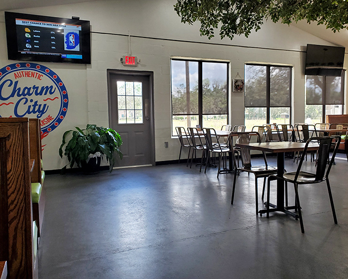 The dining room strikes that perfect balance between "nice enough for date night" and "casual enough to wear your favorite fishing shirt."
