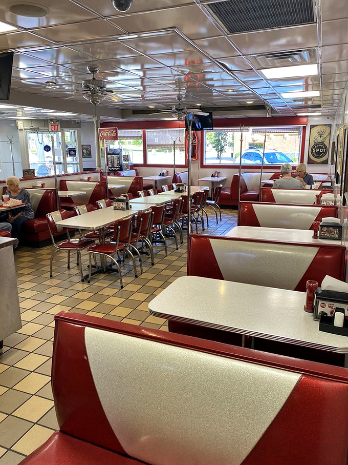 The dining room hums with the soundtrack of American life&mdash;forks clinking, coffee pouring, and the occasional "You've gotta try this!"