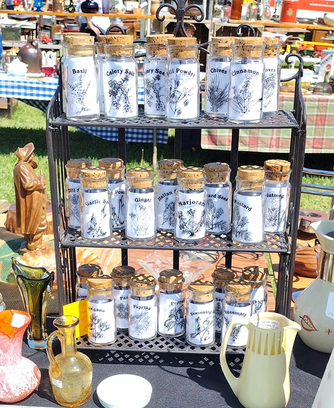 A perfect spice jar collection for the organized kitchen enthusiast or anyone who's ever fantasized about alphabetizing their herb cabinet.