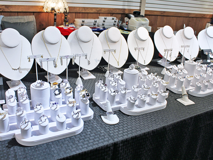 Sparkle hunters, rejoice! This jewelry display proves that yesterday's accessories make today's statements, all without breaking tomorrow's budget.