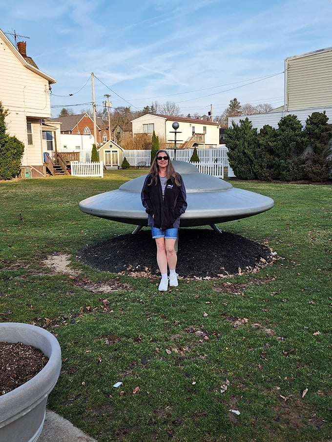 The flying saucer provides the perfect backdrop for travelers seeking that "you won't believe where I am" social media moment.