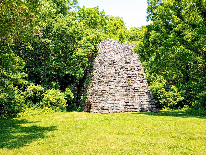 This historic iron furnace stands as testament to early industry in southern Illinois. Before Amazon, we actually had to make things ourselves.